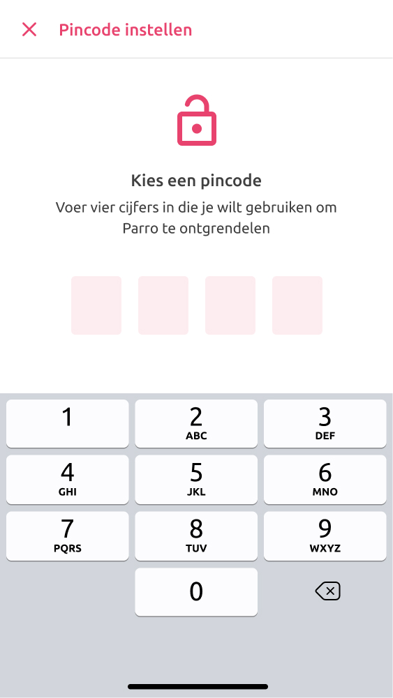 Extra beveiliging - Pincode instellen in de Parro app – Kennisportaal