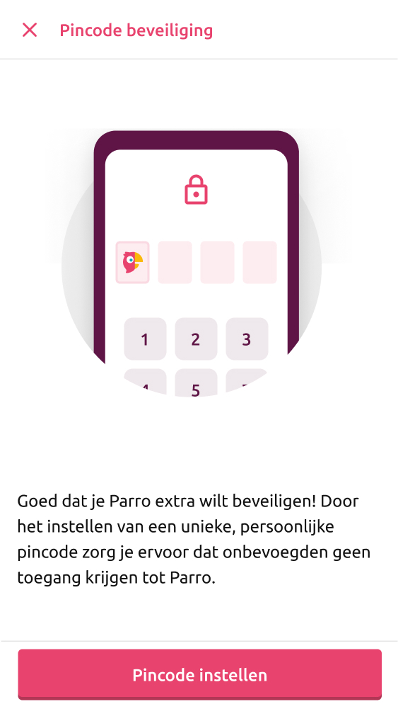 Extra beveiliging - Pincode instellen in de Parro app – Kennisportaal