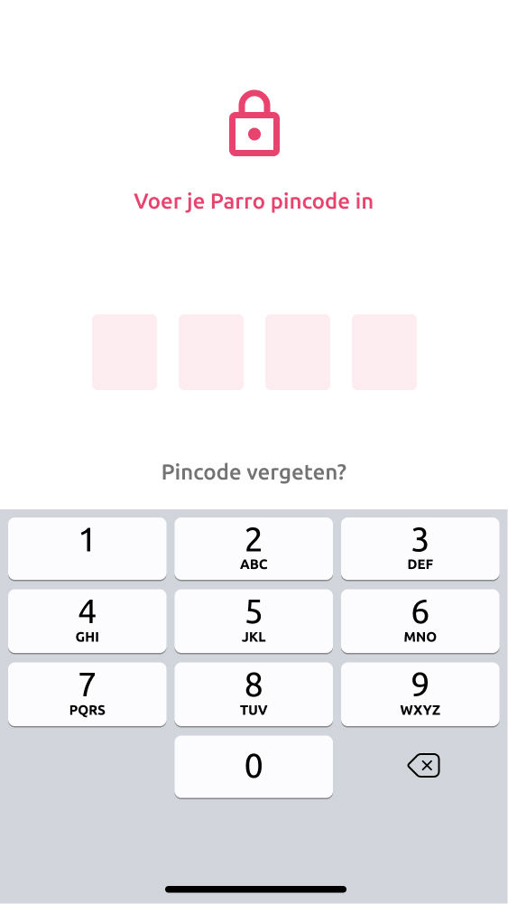 Extra beveiliging - Pincode instellen in de Parro app – Kennisportaal
